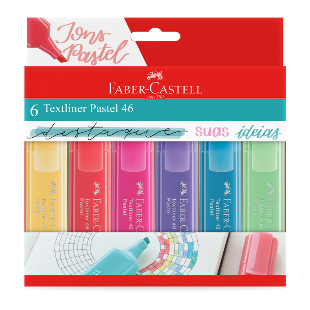 Marca Texto - Textliner Pastel 46 - Faber-Castell - lojansarquitetura